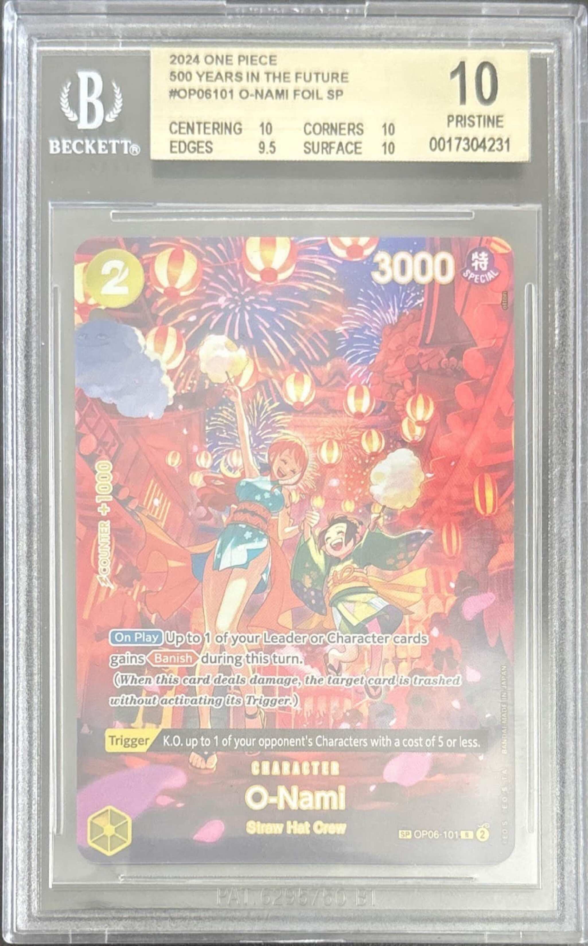 2024 One Piece O-Nami OP07 Special Rare BGS 10 – TCG KENJI